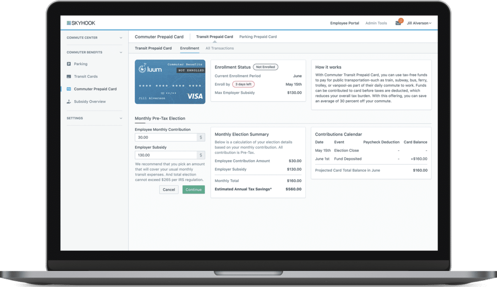 Commuter Card | Luum | Commute Management Platform